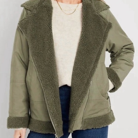 Old Navy | Jackets & Coats | Nwt Old Navy Green Sherpalined Utility Jacket | Poshmark
